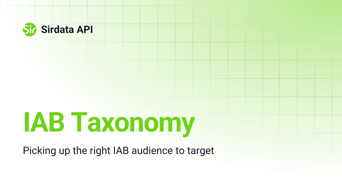 IAB Taxonomy | Sirdata API